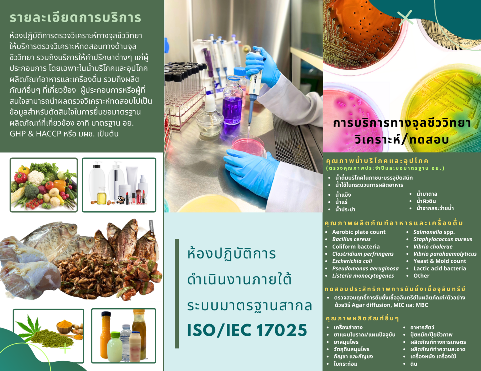 ห้องปฏิบัติการตรวจวิเคราะห์ทางจุลชีววิทยา (MICROBIOLOGICAL ANALYSIS LABORATORY) - SCi KKU