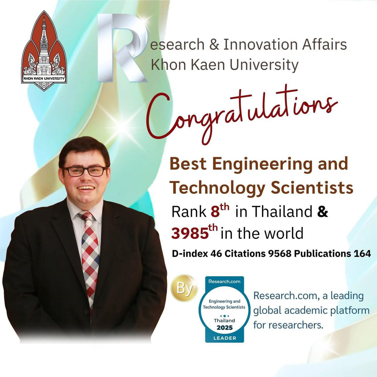 Khon Kaen University Chemist Ranked Among Thailand’s Top Scientists - SCi KKU